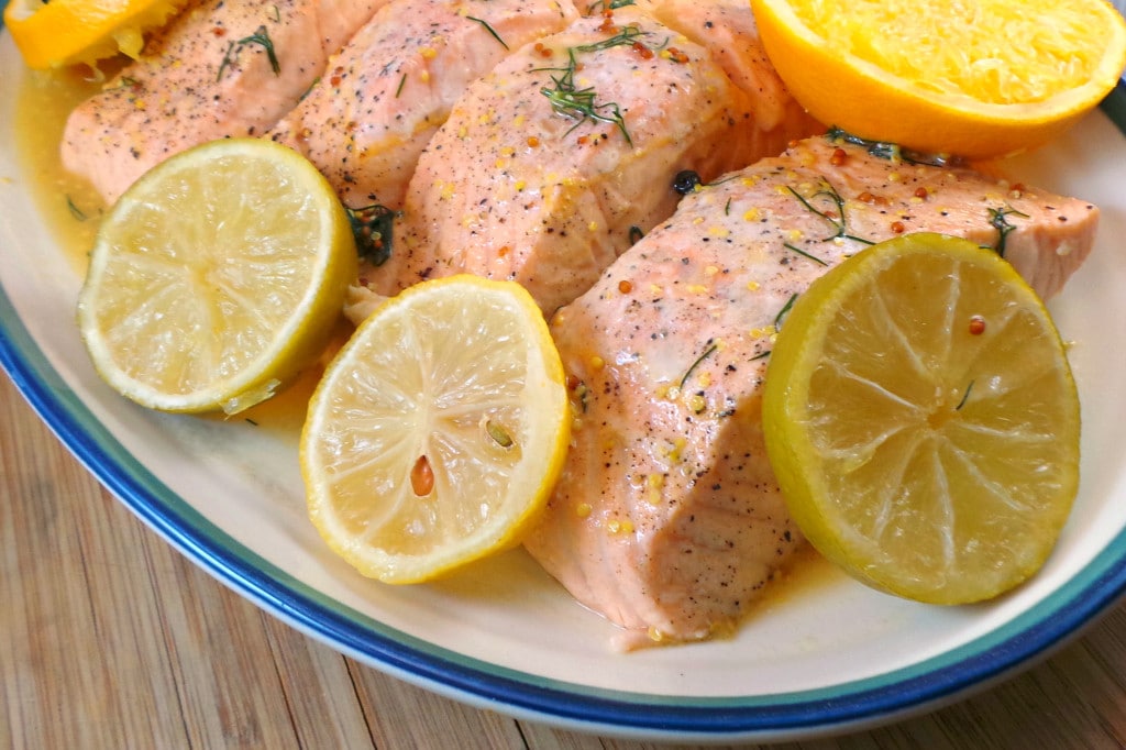 Citrus Poached Salmon with Mustard Sauce | I Can Cook That